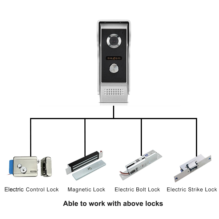 9 Inch TFT LCD Big Screen Intercom System Wired Video Door Phone Take ...