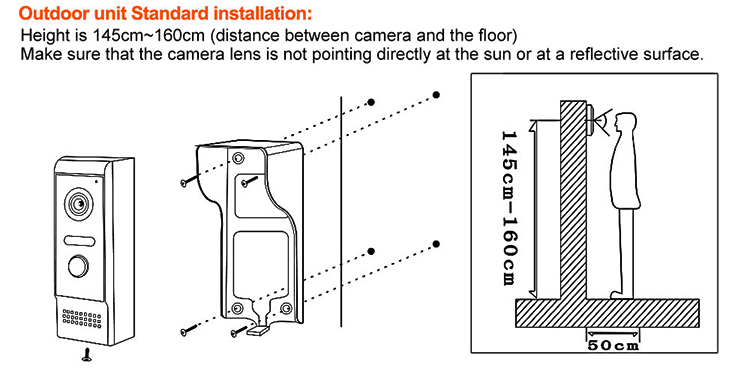 9 Inch Screen Intercom System Wired Video Door Phone