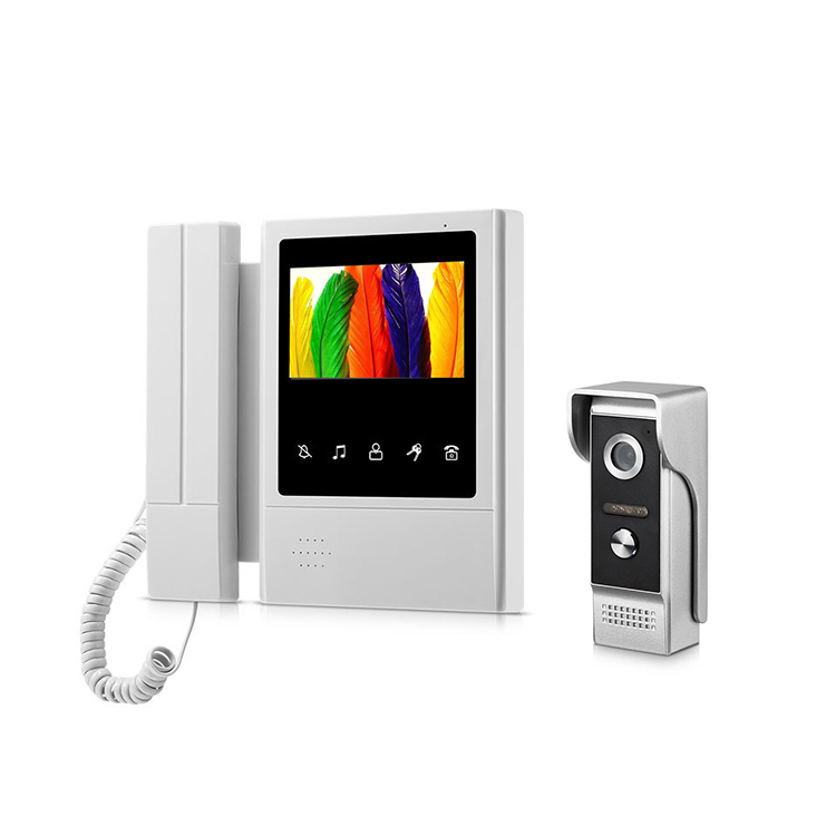 4.3" TFT Color Video Door Phone Intercom System Wired Door Bell